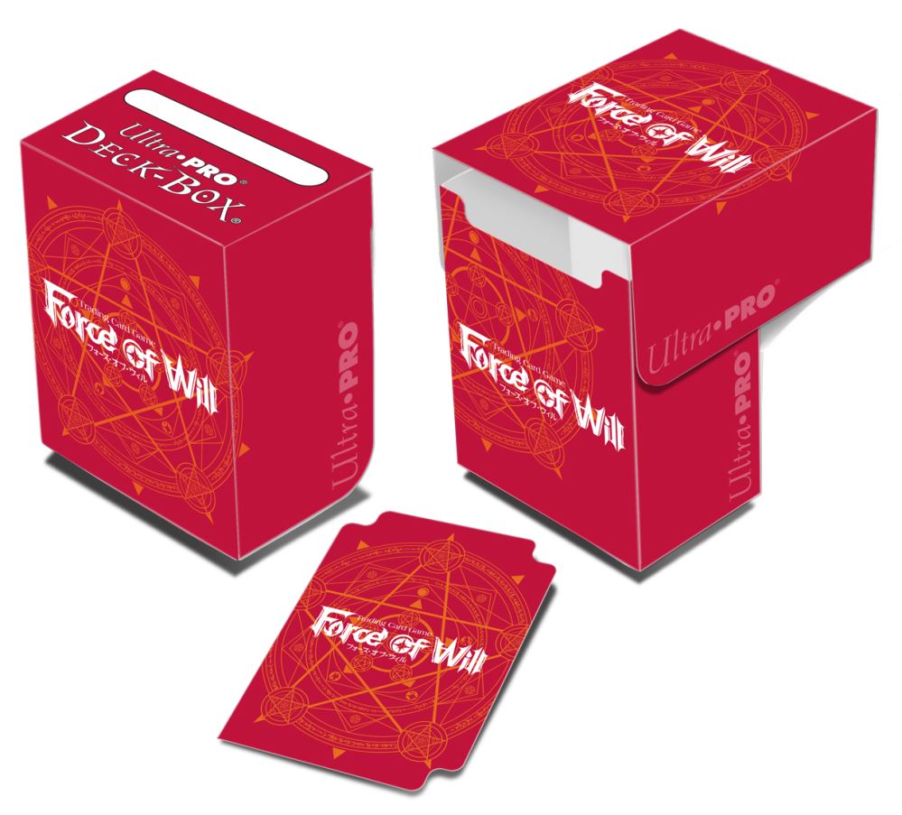Force of Will Red Card Back Full View Deck Box - Atomic Empire