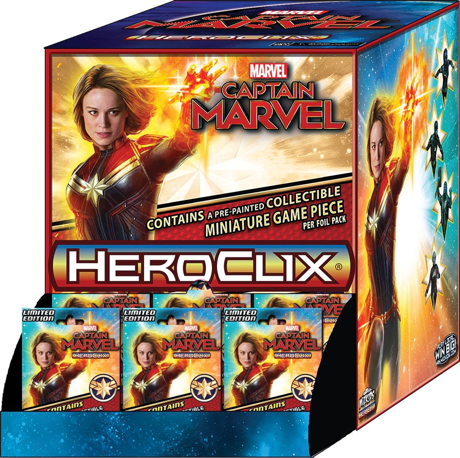 Marvel HeroClix: Captain Marvel Movie Gravity Feed Display (24 ...