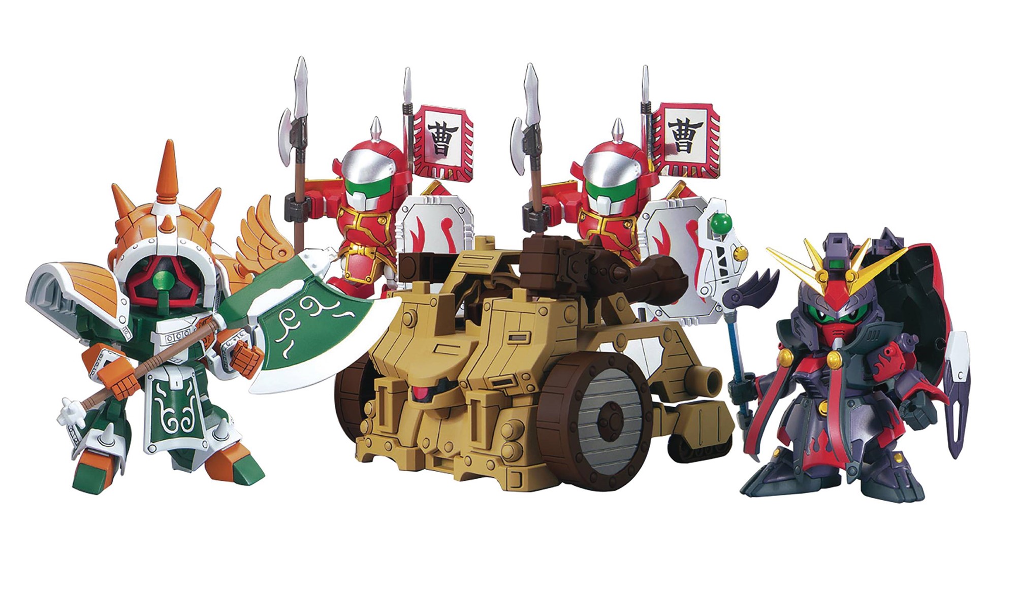 Gundam BB Senshi Sangokuden: Siege and Six Combining Weapons Set A ...