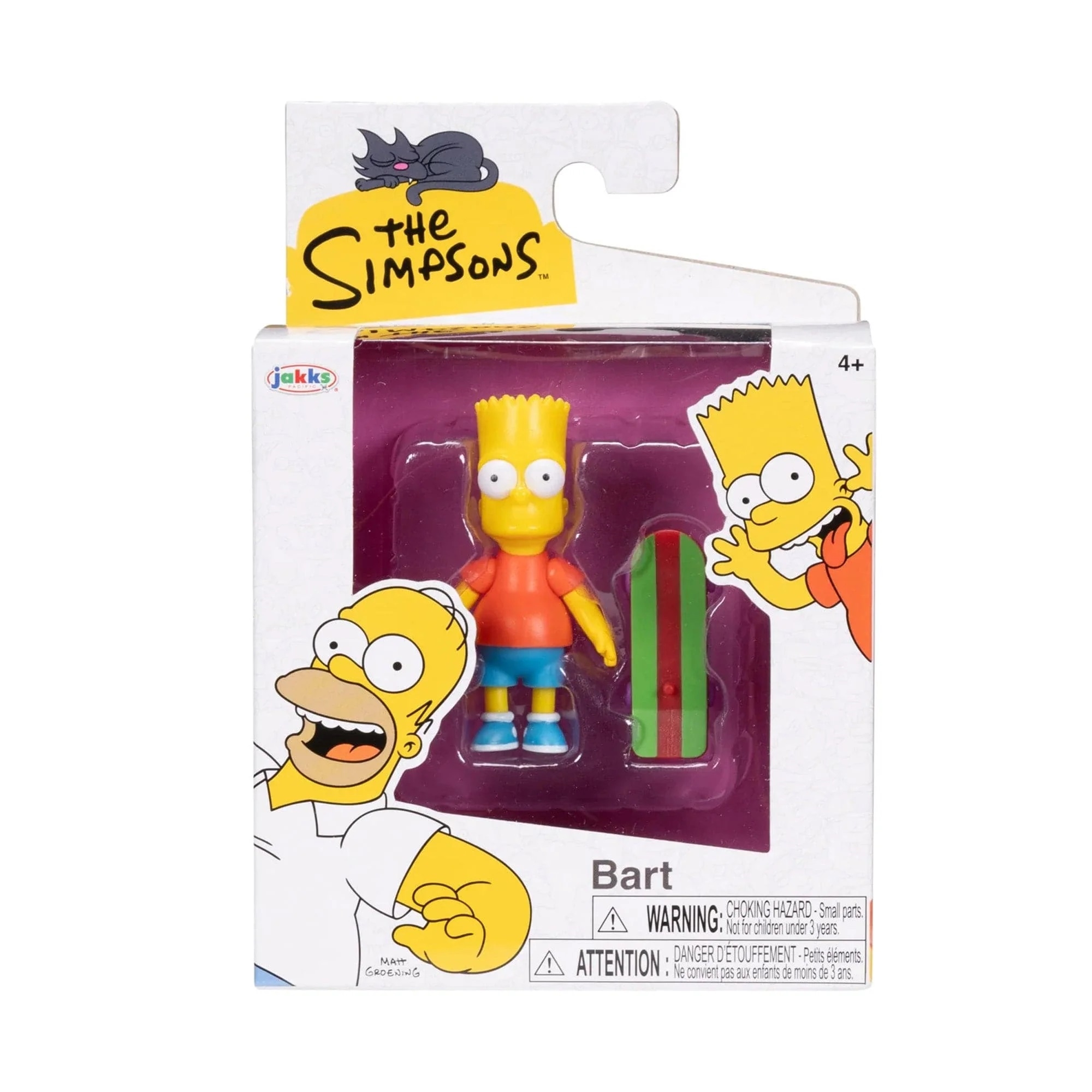 Bart with Skateboard 2.5-Inch Scale Action Figure - The Simpsons ...